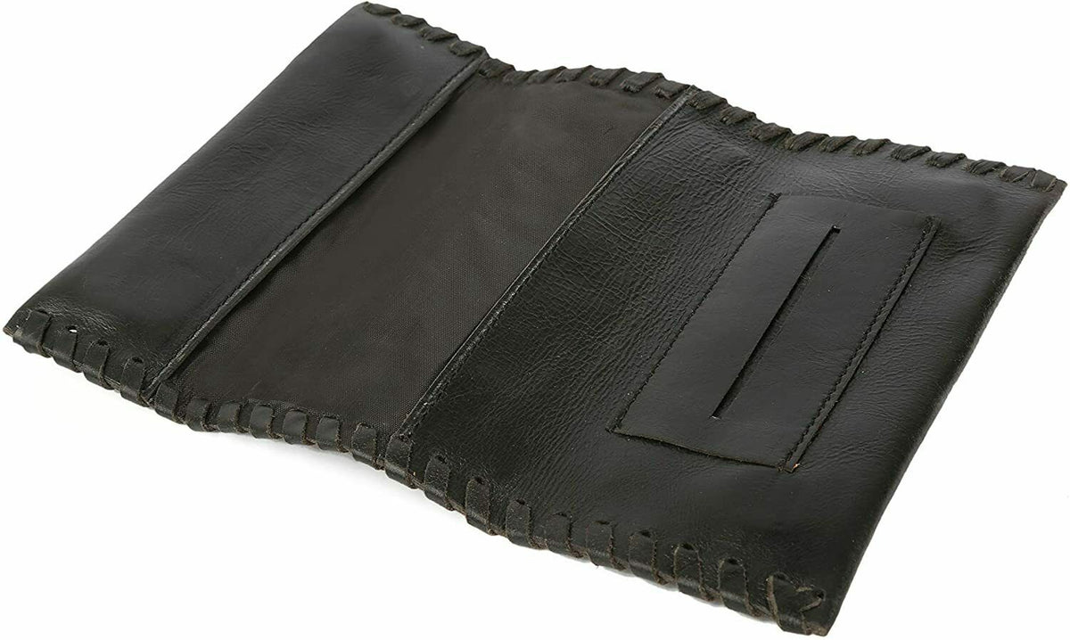 Soft Genuine Smoke Tobacco Pocket Pouch Case Real Leather Lining Black ...